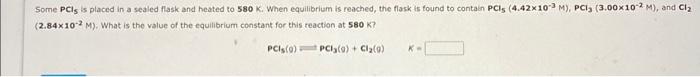 Solved Some PCl5 is placed in a sealed flask and heated to | Chegg.com