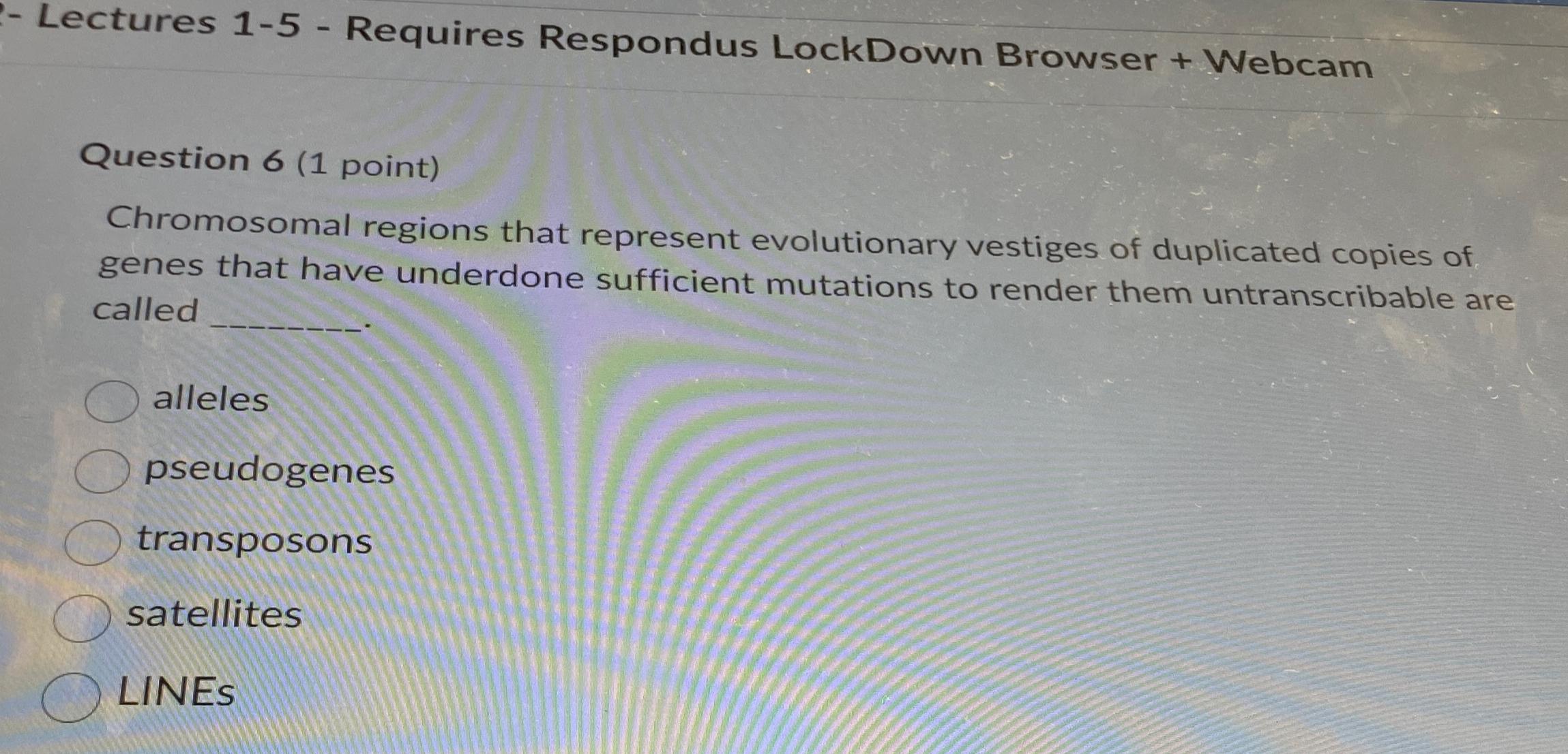 Solved Lectures 1-5 - ﻿Requires Respondus LockDown Browser + | Chegg.com