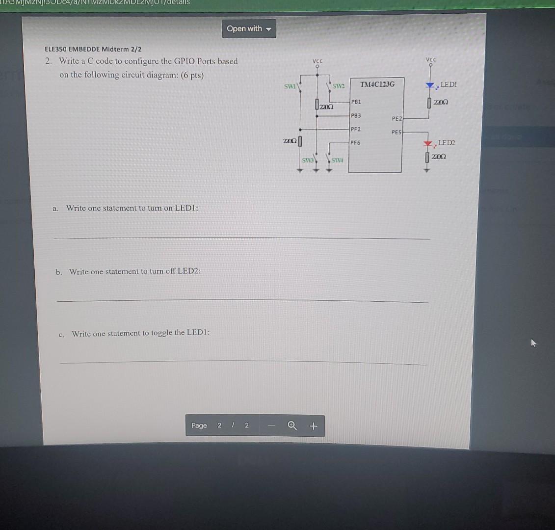 Solved ZNJBODc4/a/NTMzZMBRZMBEZMJO1/details ELE350 EMBEDDE | Chegg.com