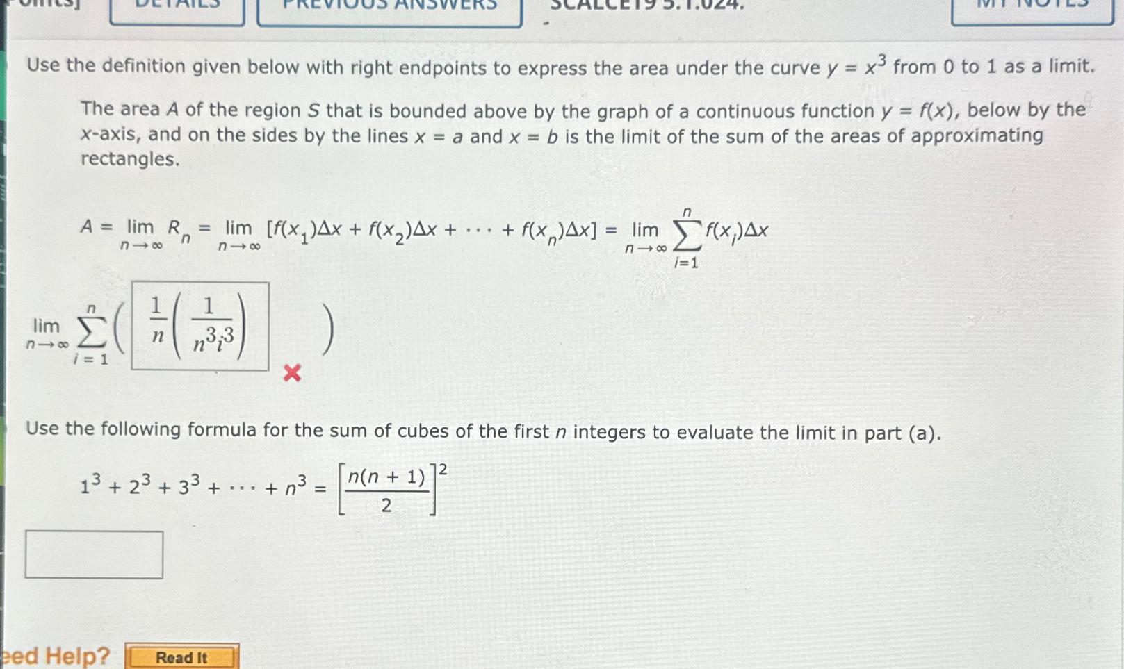 Solved Use the definition given below with right endpoints | Chegg.com