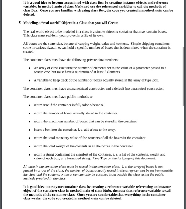 Solved ** HERE IS THE GIVEN CLASS BOX.JAVA:** **JUST COPY | Chegg.com