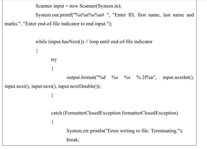 Solved a Task 1: Class CreateTextFile uses a Formatter to | Chegg.com