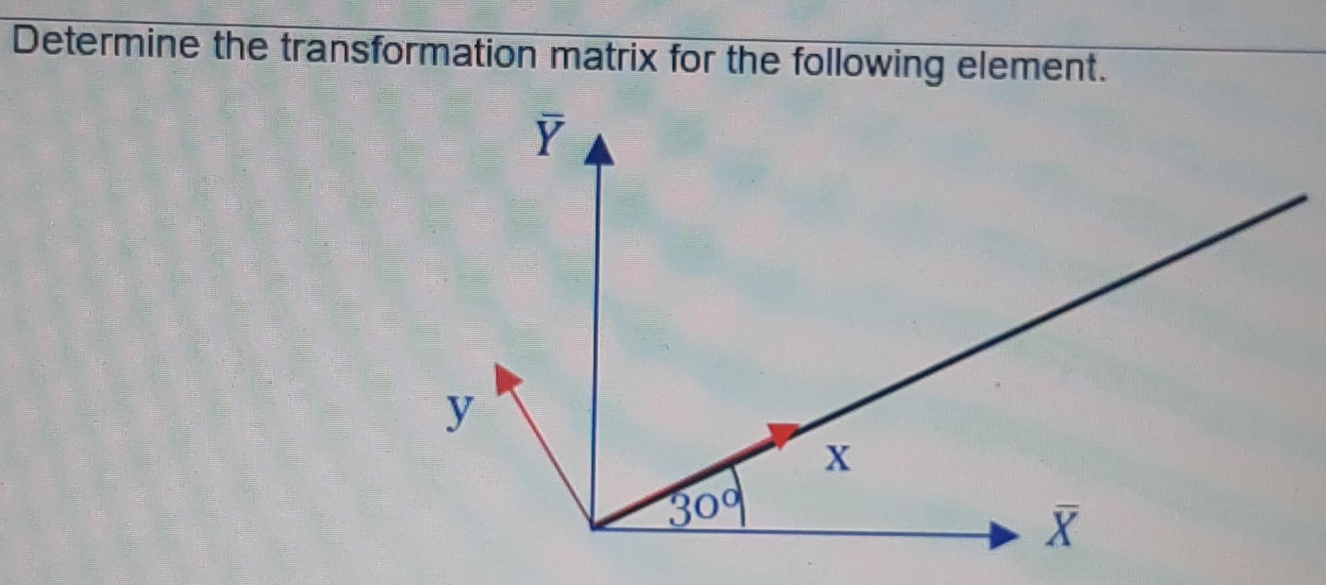 Solved Determine the transformation matrix for the following | Chegg.com