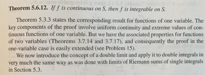 Solved 15. Prove Theorem 5.6.12. Theorem 5.6.12. If f is | Chegg.com