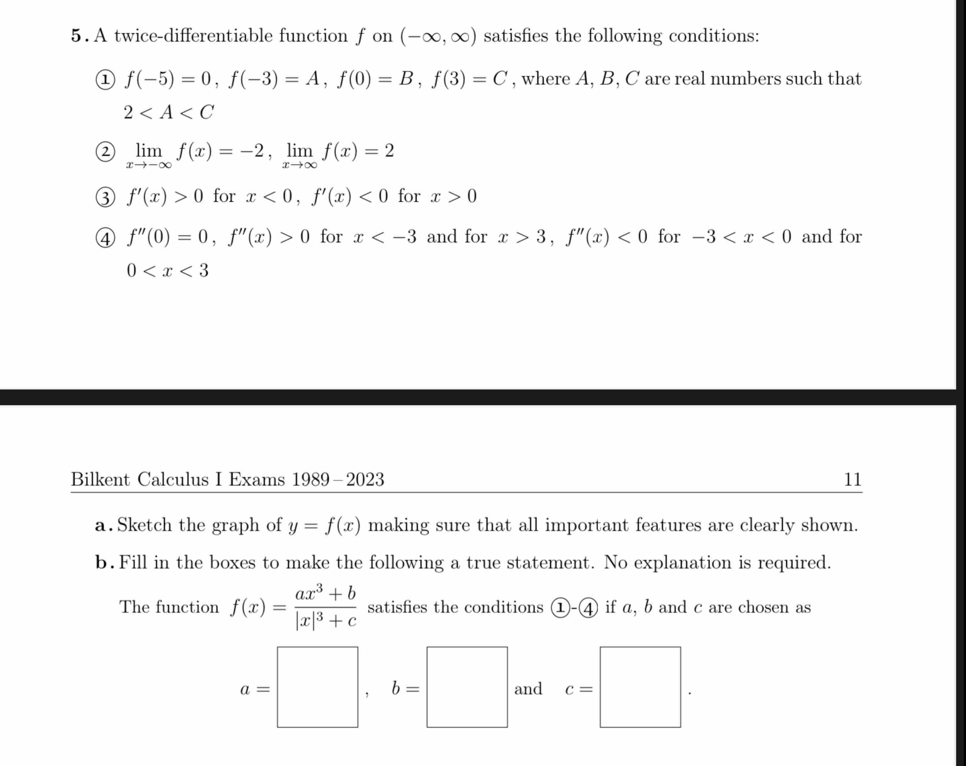 Solved A twice-differentiable function f on (-∞,∞) | Chegg.com