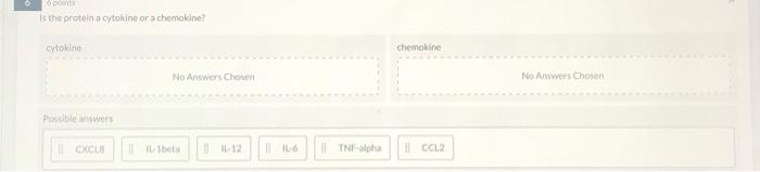 Solved Is the protein a cytokine or a chemoline? eytokine | Chegg.com
