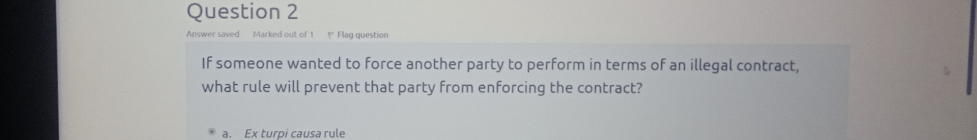 Solved Question 2Answer savedMarked out of 1Flag questionIf | Chegg.com