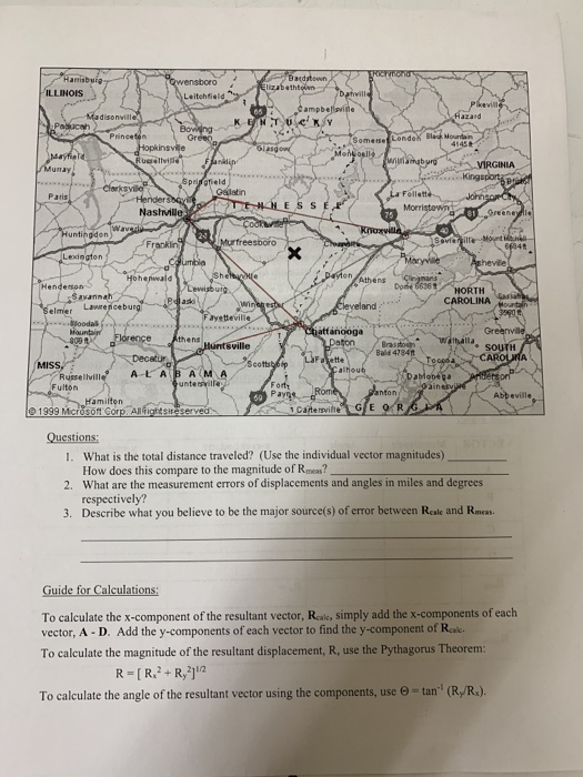 PHYSICS 2010 VECTORS and DISPLACEMENT LAB #1 | Chegg.com