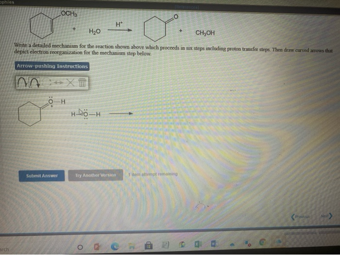 Solved ophiles OCH O H* + H20 + CH3OH Write a detailed | Chegg.com