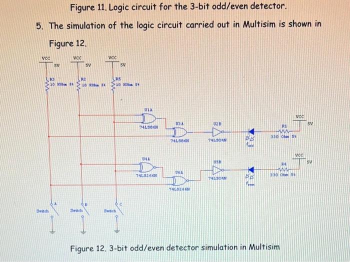 Solved Figure 11. Logic circuit for the 3-bit odd/even | Chegg.com