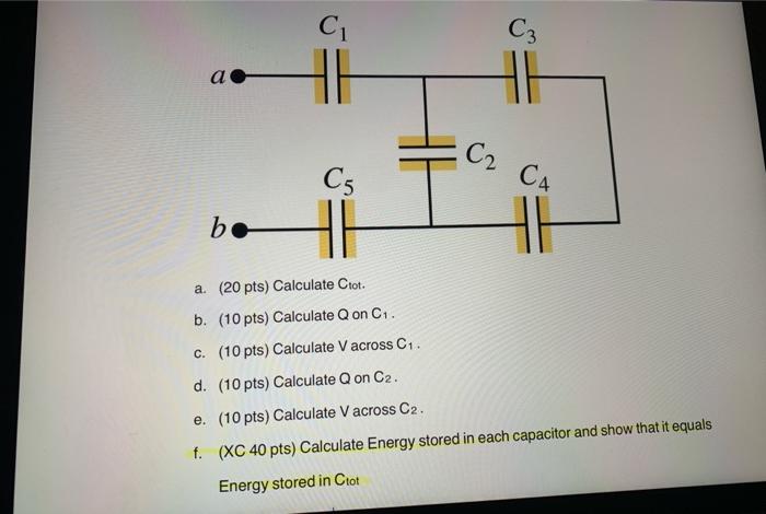 C C3 a C2 C5 CA bo a. (20 pts) Calculate Ctot. b. (10 | Chegg.com