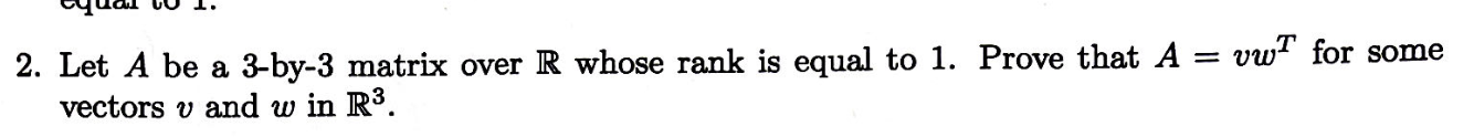 Solved Let A ﻿be a 3 -by-3 ﻿matrix over R ﻿whose rank is | Chegg.com
