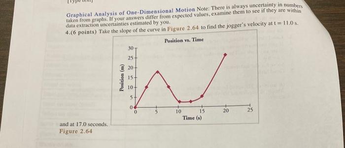 Solved Graphical Analysis of One-Dimensional Motion Note: | Chegg.com