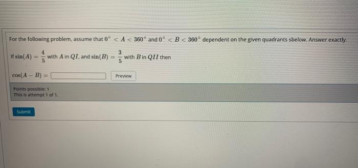 Solved For the following problem, assume that 0∘ | Chegg.com