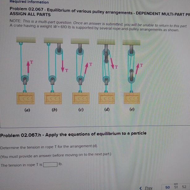 Solved Required information Problem 02.067 - Equilibrium of | Chegg.com