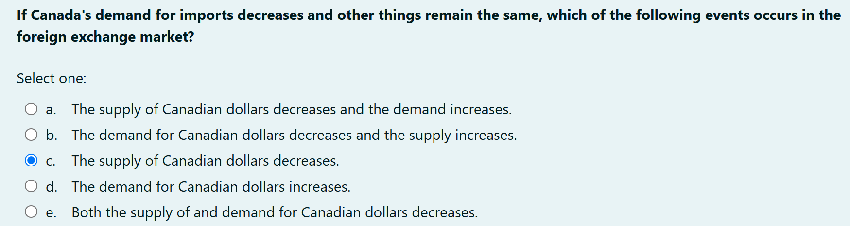 If Canada's demand for imports decreases and other | Chegg.com