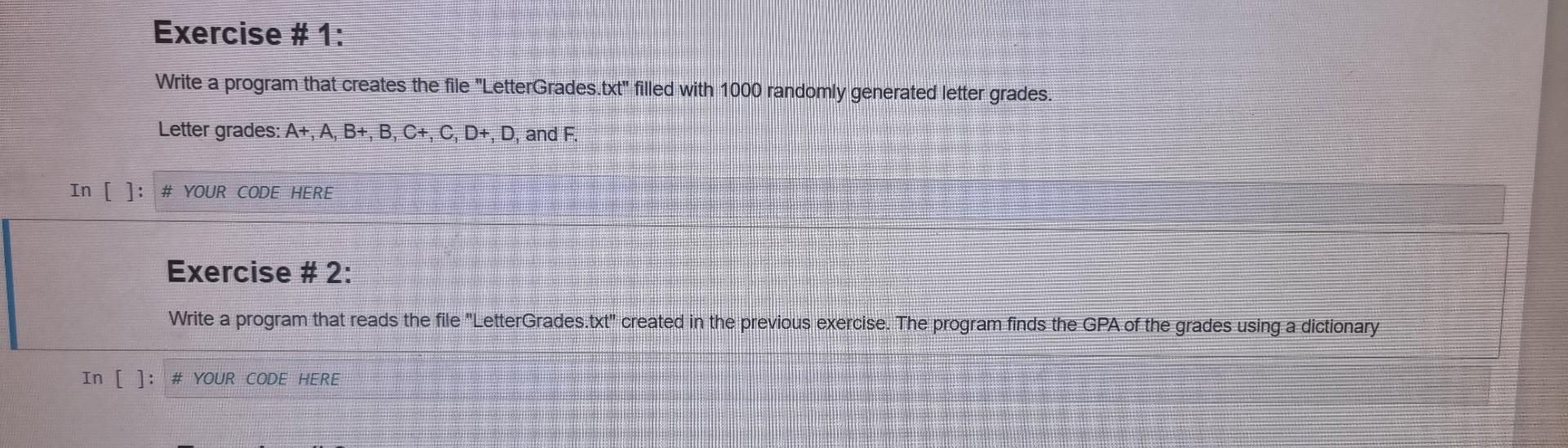 Solved Write a program that creates the file | Chegg.com