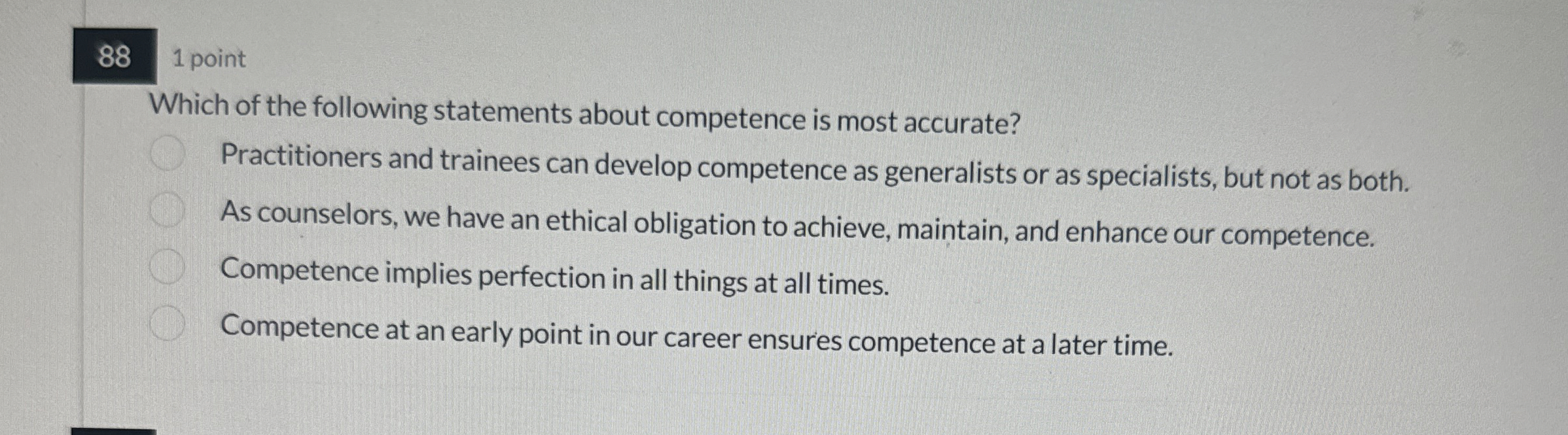 Solved 1 ﻿pointWhich of the following statements about | Chegg.com