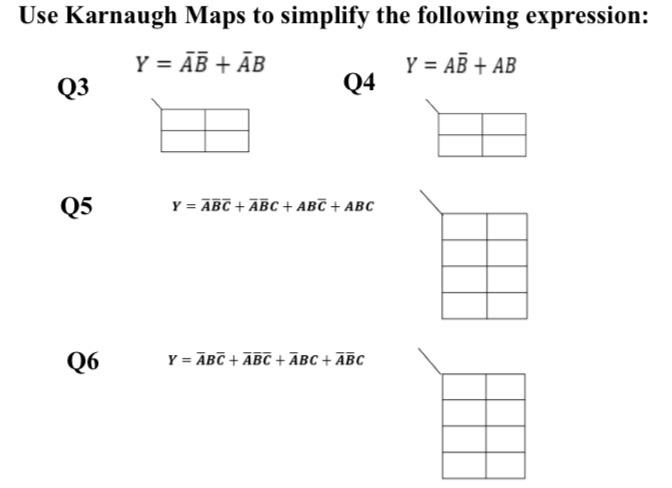 Solved Use Karnaugh Maps to simplify the following | Chegg.com