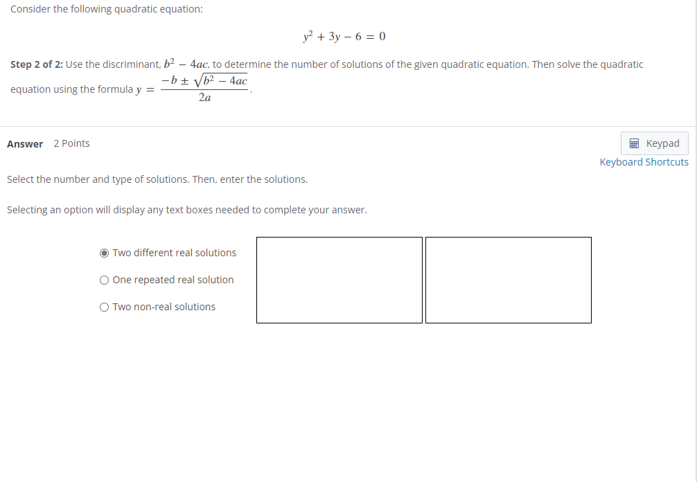 Solved Consider the following quadratic | Chegg.com