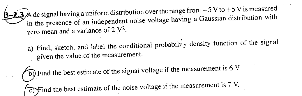 Solved (3-3.3 ﻿A dc signal having a uniform distribution | Chegg.com