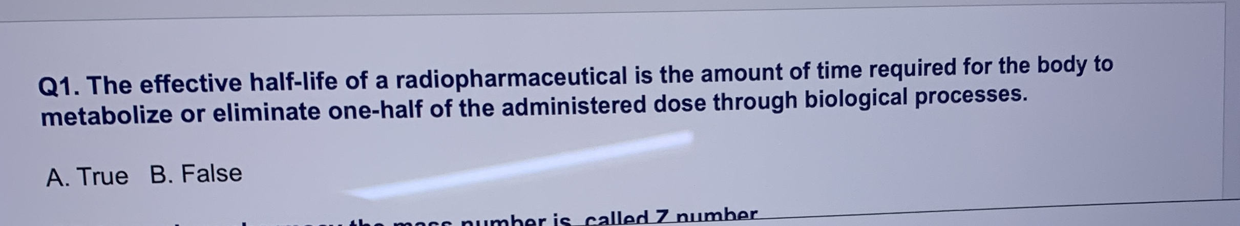 Q1. ﻿The effective half-life of a radiopharmaceutical | Chegg.com