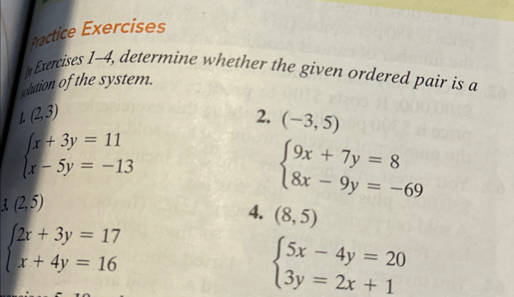 Solved practice ExercisesnExrcises 1-4, ﻿determine whether | Chegg.com