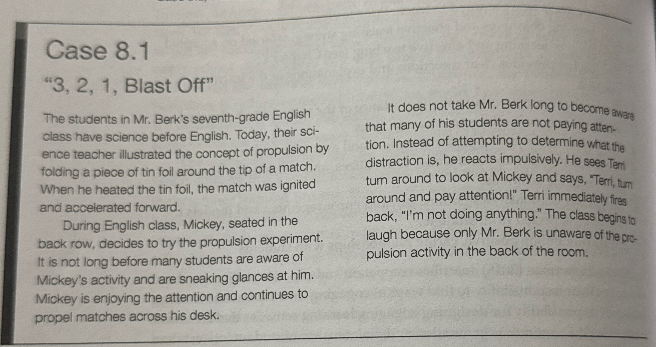 Solved Case 8.1"3, 2, 1, ﻿Blast Off"The students in Mr. | Chegg.com