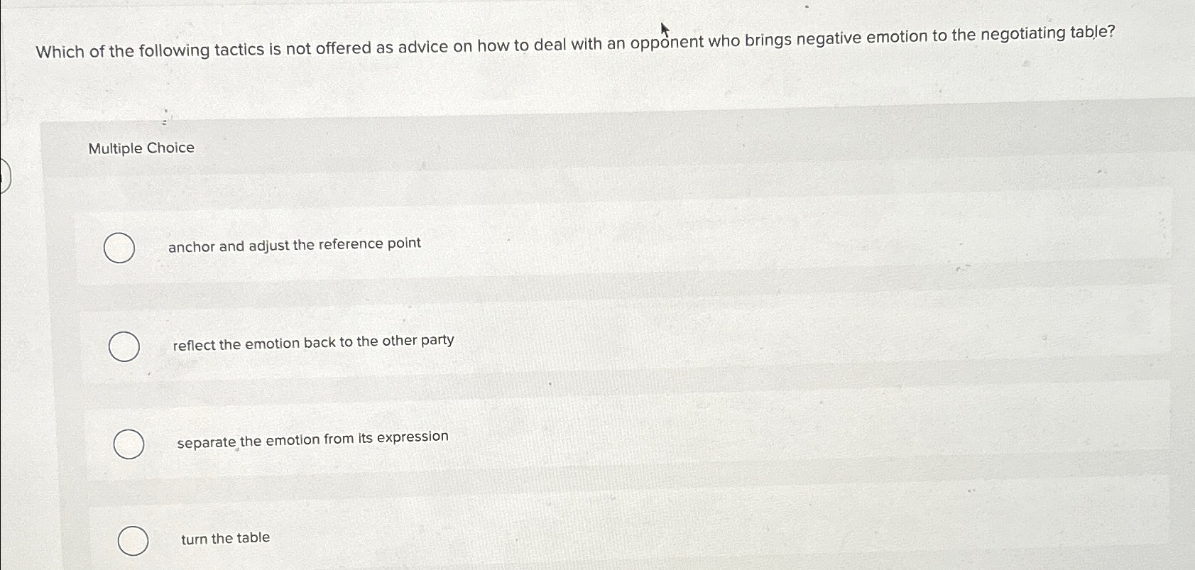 Solved Which of the following tactics is not offered as | Chegg.com