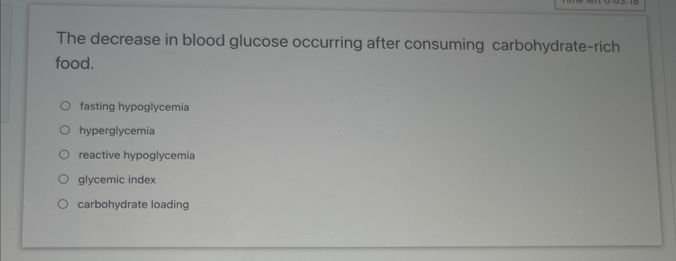 Solved The decrease in blood glucose occurring after | Chegg.com