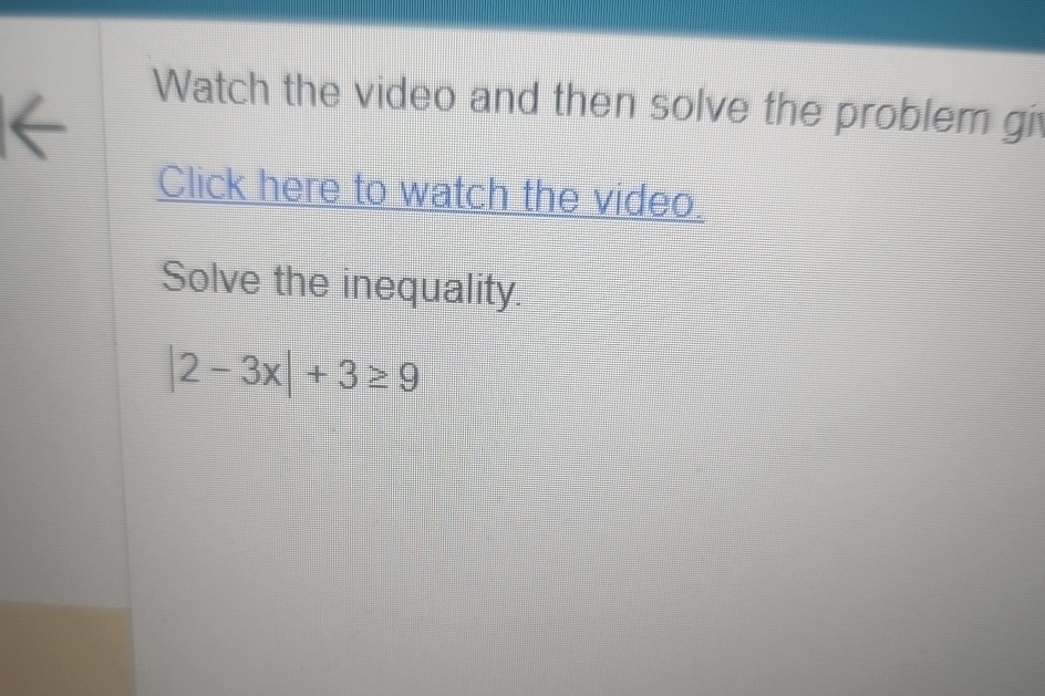 Solved Watch the video and then solve the problem gi Click | Chegg.com