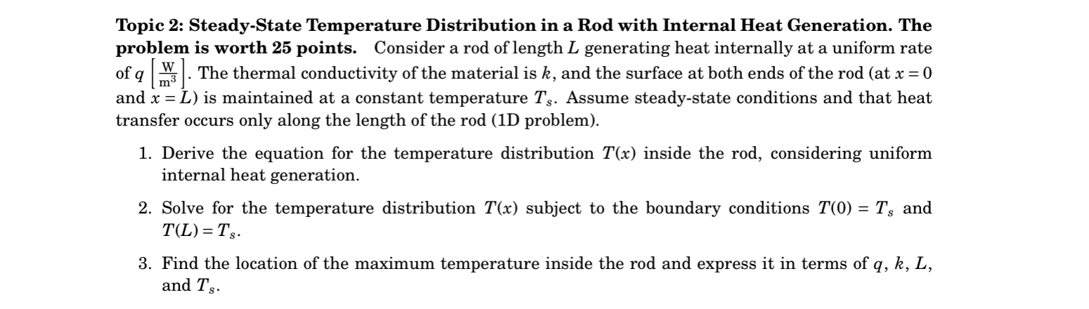 Solved Topic 2: Steady-State Temperature Distribution in a | Chegg.com