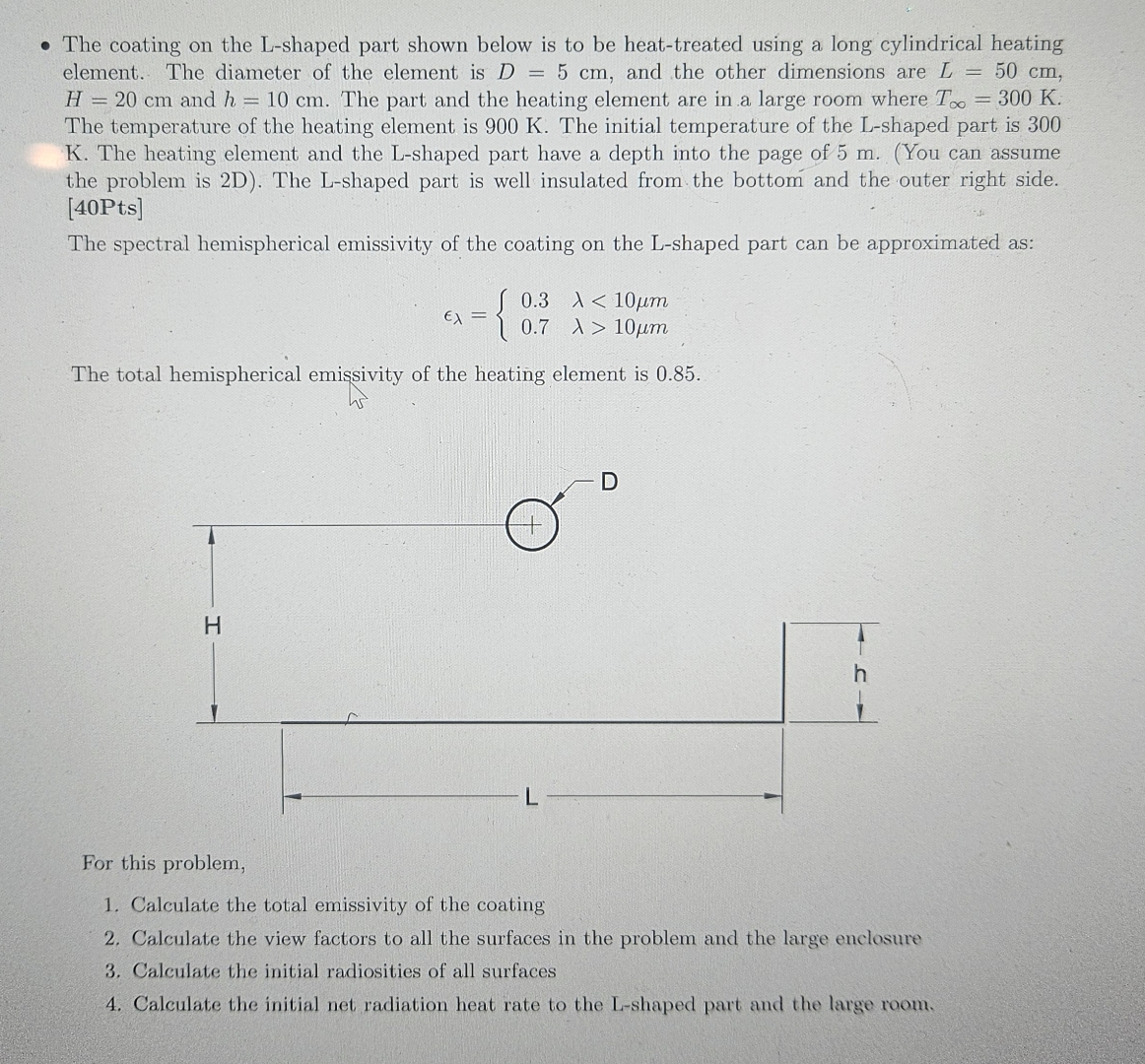 Solved The coating on the L-shaped part shown below is to be | Chegg.com