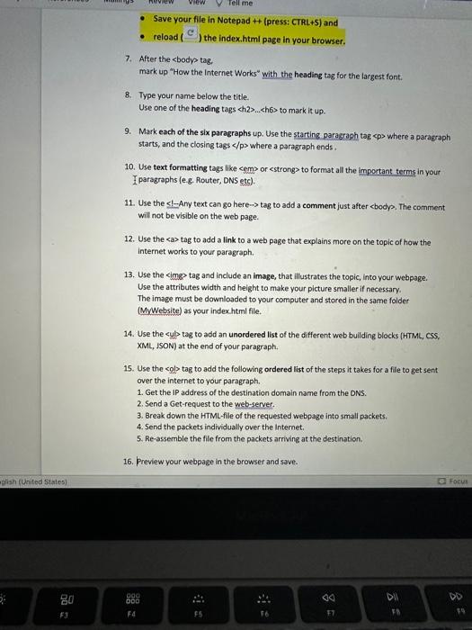 Solved Lab: Your first web page Assignment attached Please | Chegg.com