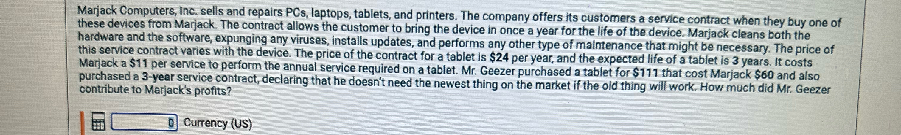 Solved Marjack Computers, Inc. sells and repairs PCs, | Chegg.com
