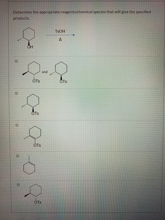 Solved Determine the appropriate reagents/chemical species | Chegg.com