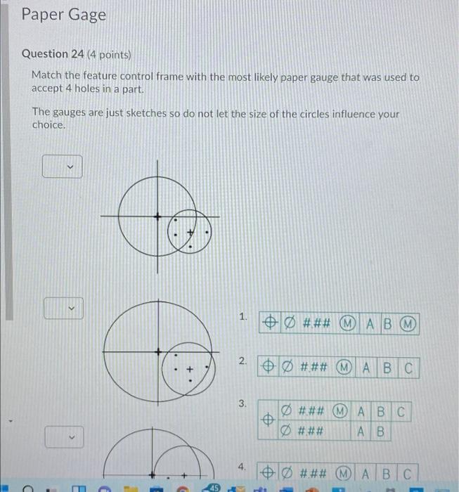 Solved Paper Gage Question 24 (4 points) Match the feature | Chegg.com
