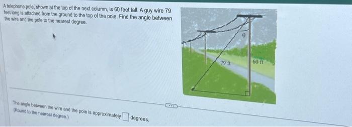 Solved A telephone pole, shown at the top of the next | Chegg.com