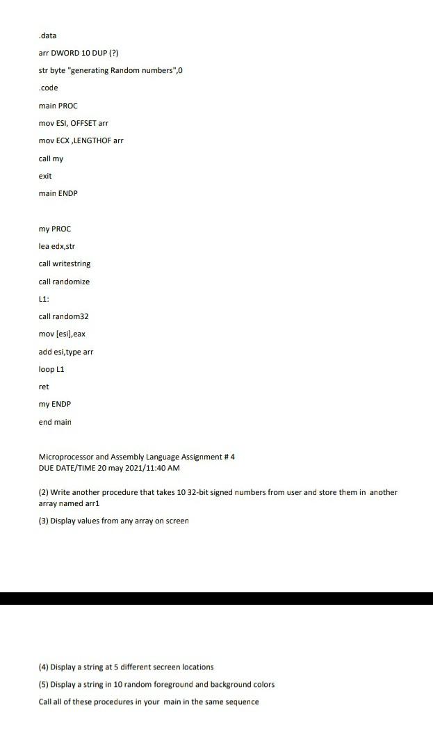Solved Data Arr Dword 10 Dup 2 Str Byte Generating