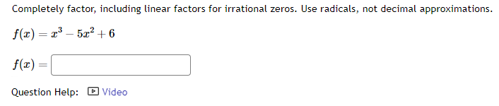 Solved Completely factor, including linear factors for | Chegg.com