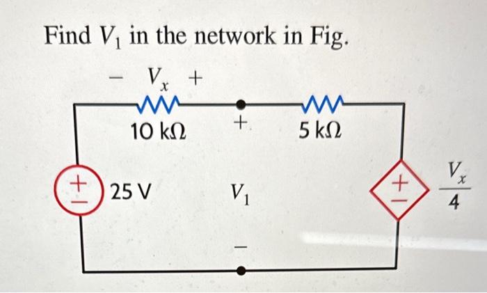 Solved Find V1 in the network in Fig. | Chegg.com
