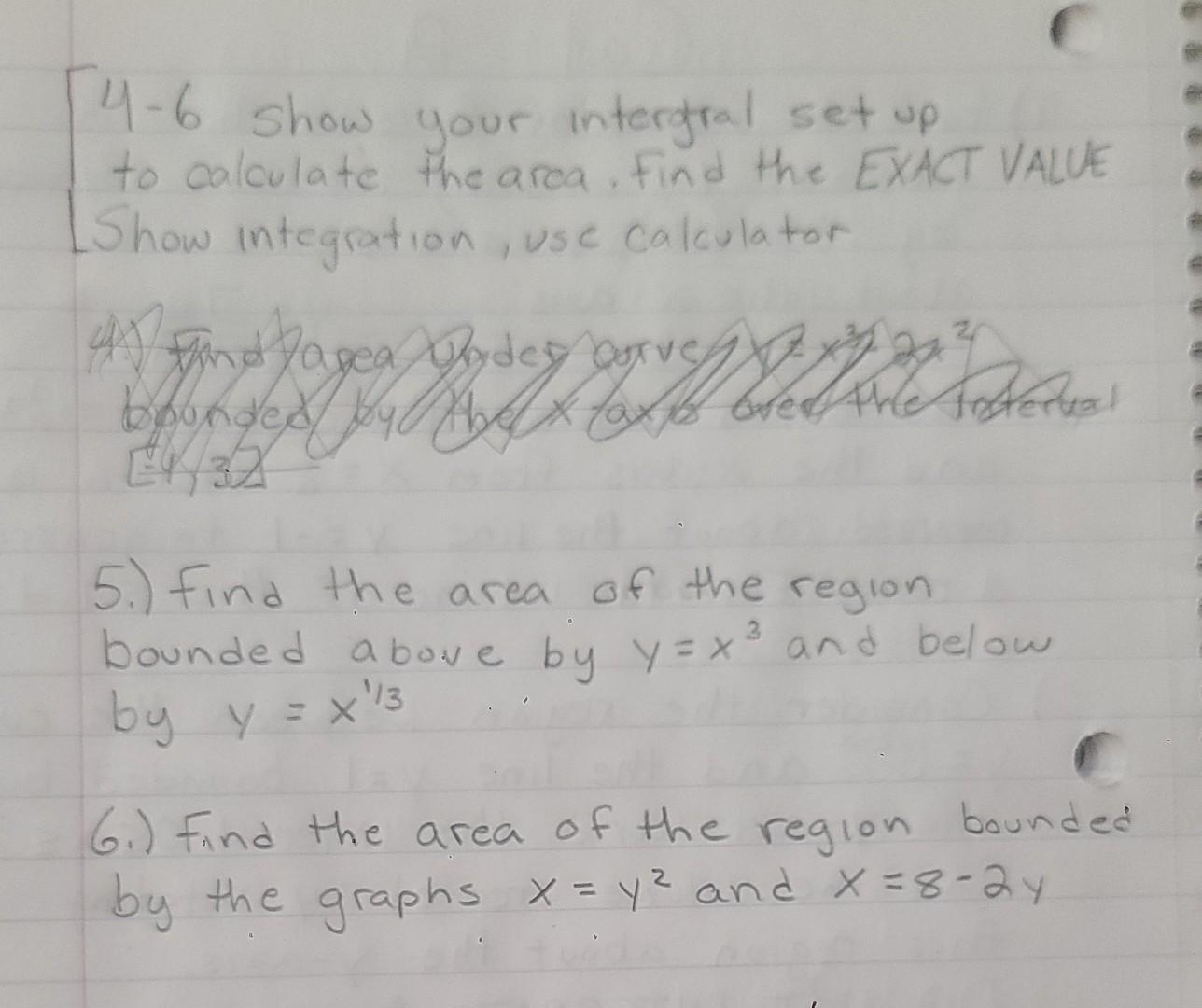 Solved [4 6 Show Your Intergral Set Up To Calculate The