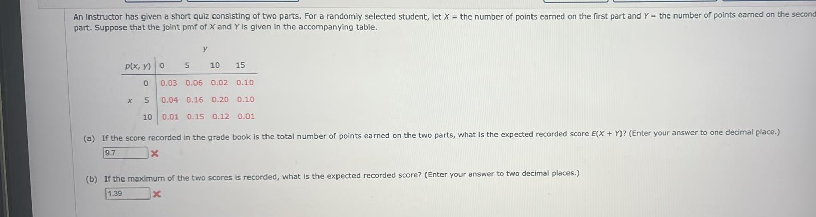 Solved An instructor has given a short quiz consisting of | Chegg.com