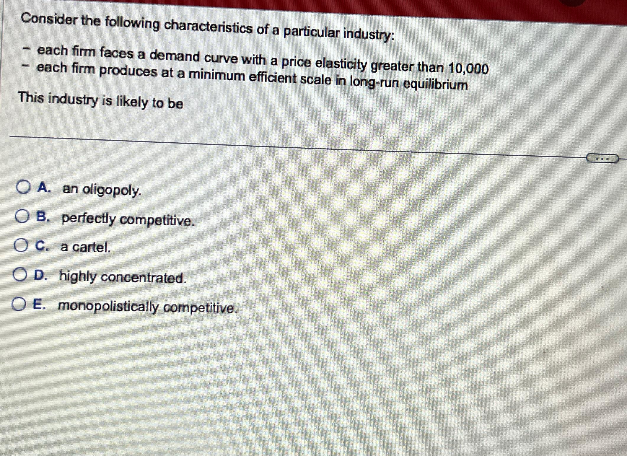 Solved Consider the following characteristics of a | Chegg.com