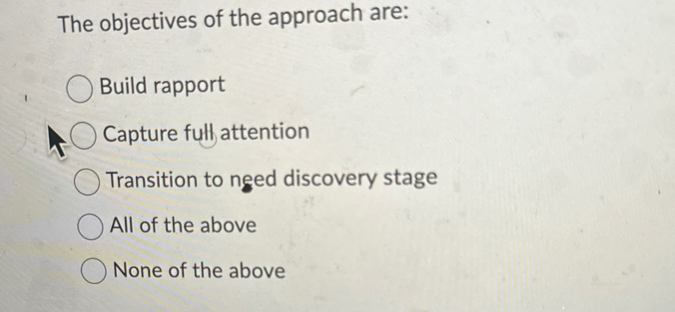 Solved The objectives of the approach are:Build | Chegg.com