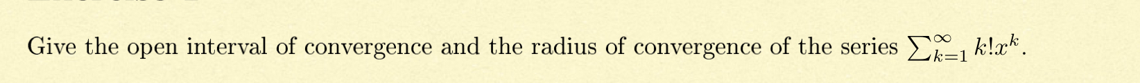Solved Give the open interval of convergence and the radius | Chegg.com