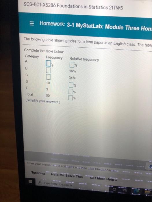 Solved SCS-501-X5286 Foundations in Statistics 21TW5 E | Chegg.com