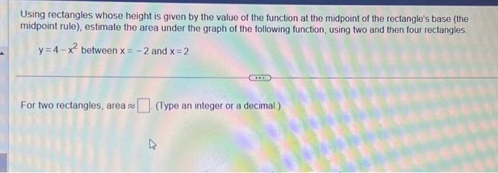 Solved Using rectangles whose height is given by the value | Chegg.com