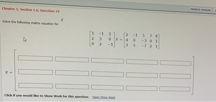 Solved Chapter 1, Section 1.6, Question 19 PRINTER VERSION | Chegg.com