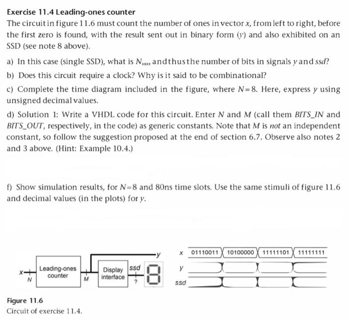 Solved Exercise 11.4 Leading-ones counter The circuit in | Chegg.com